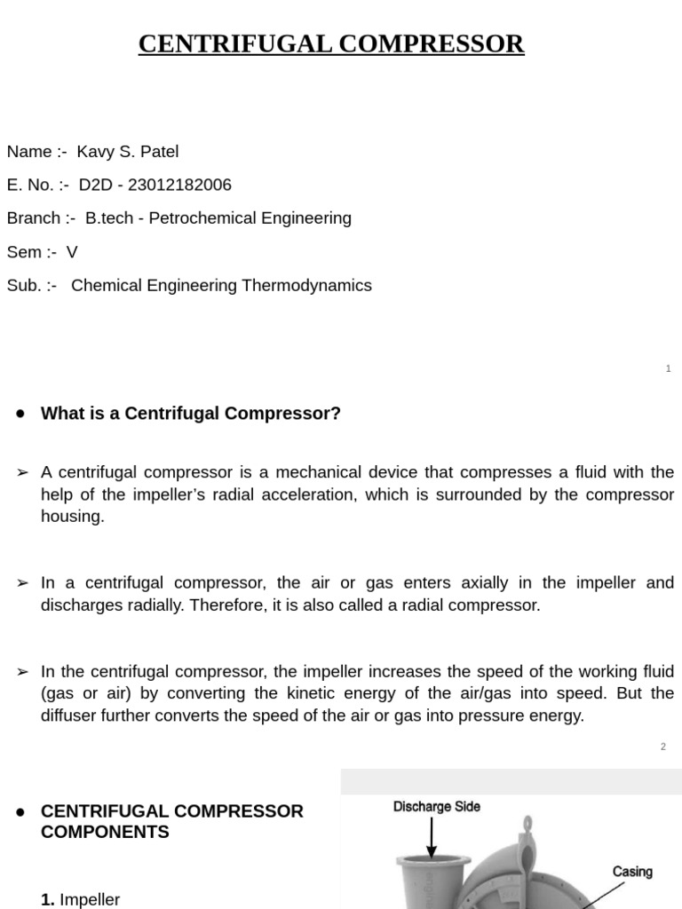 Overview of Centrifugal Compressors | PDF | Liquids | Continuum Mechanics