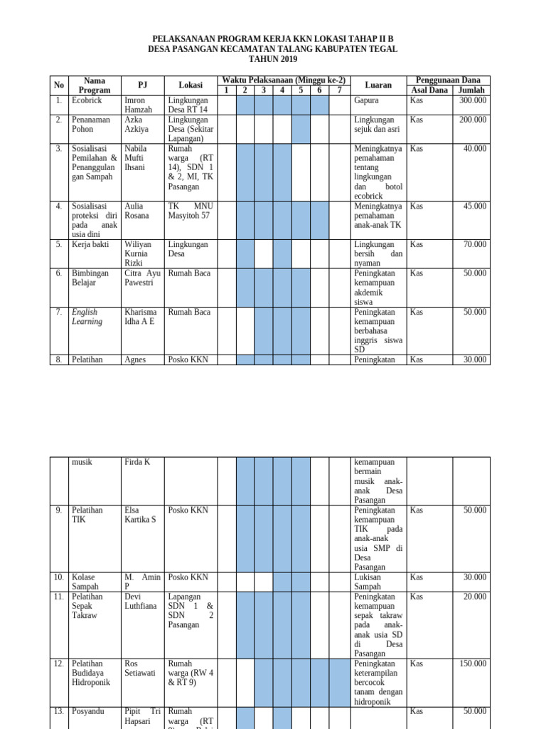 Pelaksanaan Progja | PDF