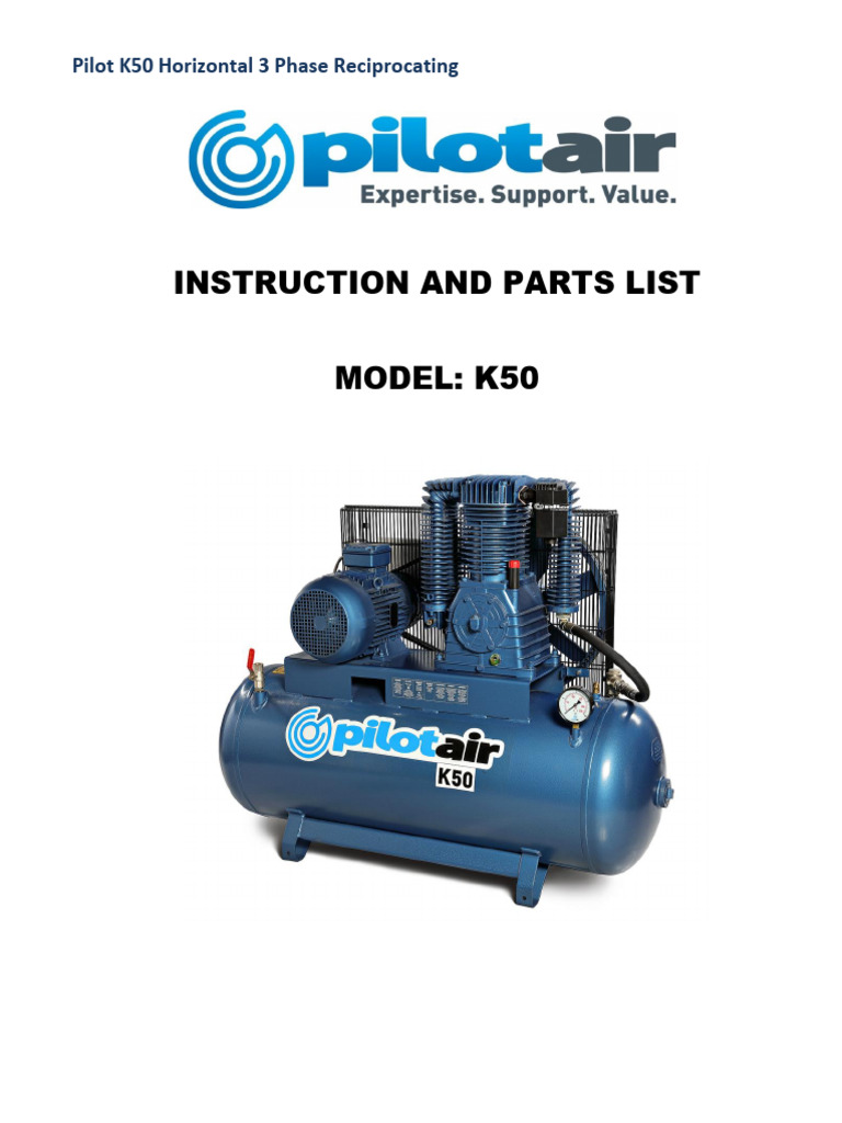 Pilot k50 Horizontal 3 Phase Reciprocating | PDF | Legal Liability | Pump