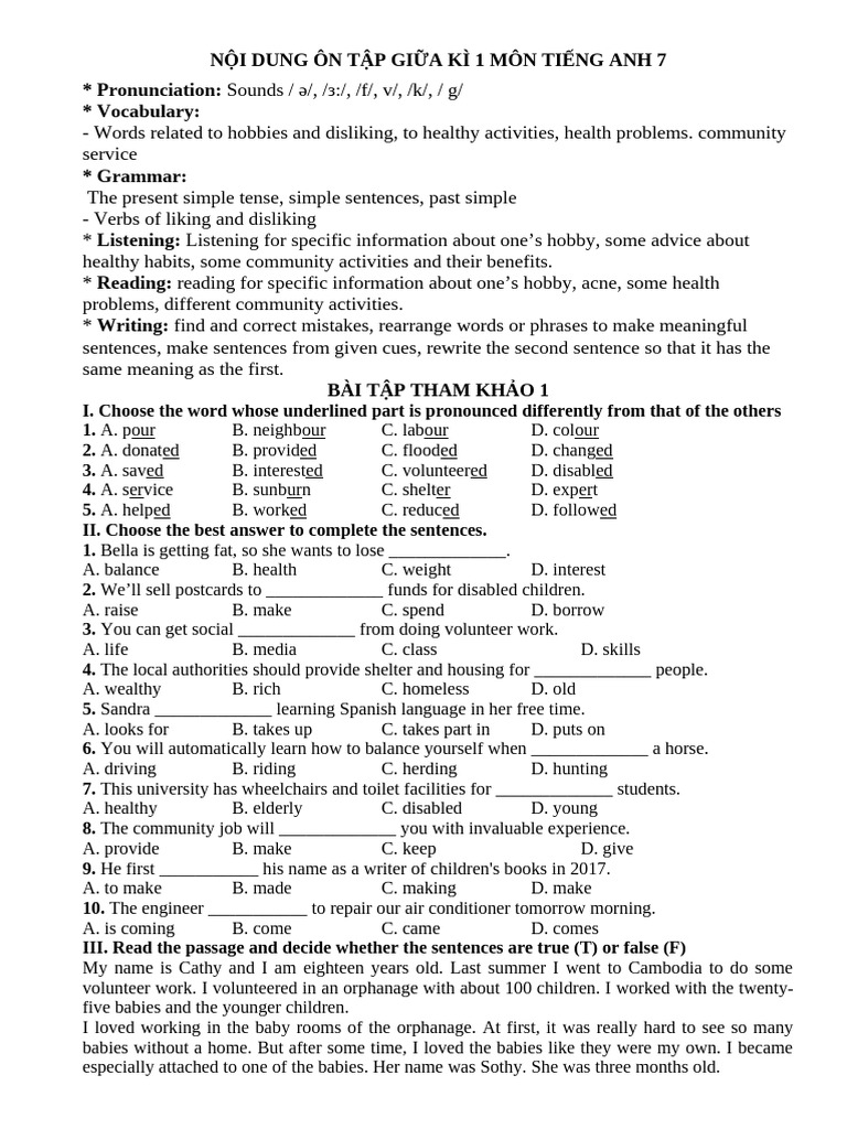 English 7 Midterm Review Guide | PDF | Hobbies