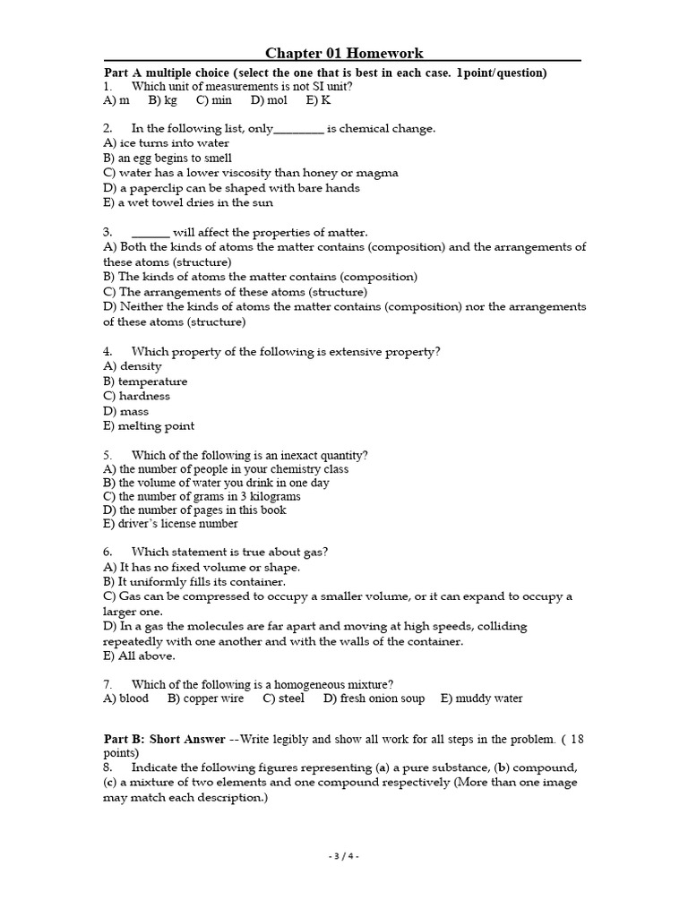 01-homework | PDF | Gases | Water