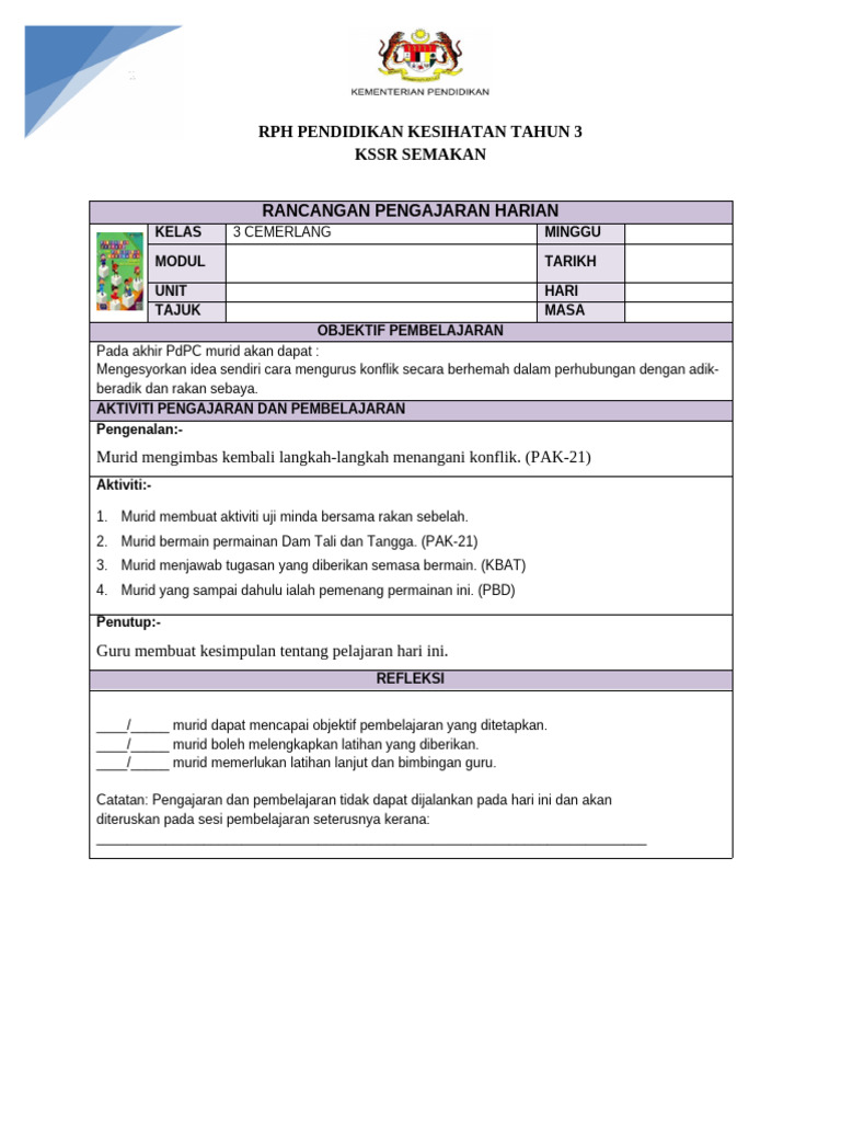 RPH PK THN 3 New | PDF