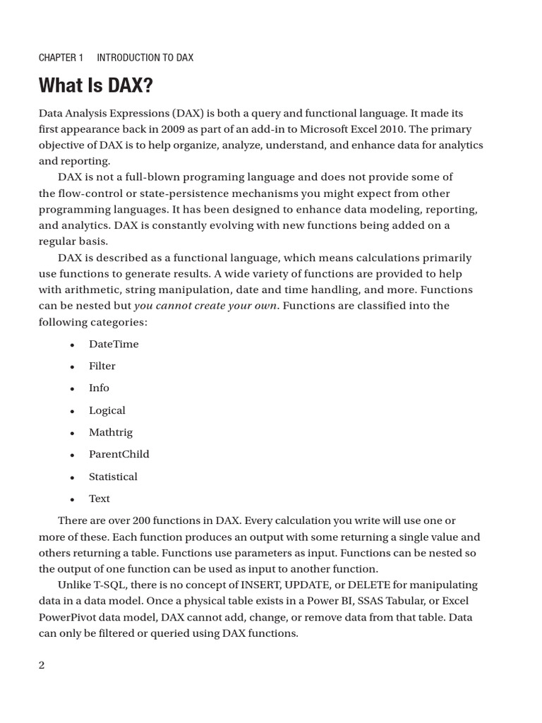 Introduction to DAX Language | PDF | Art | Computers