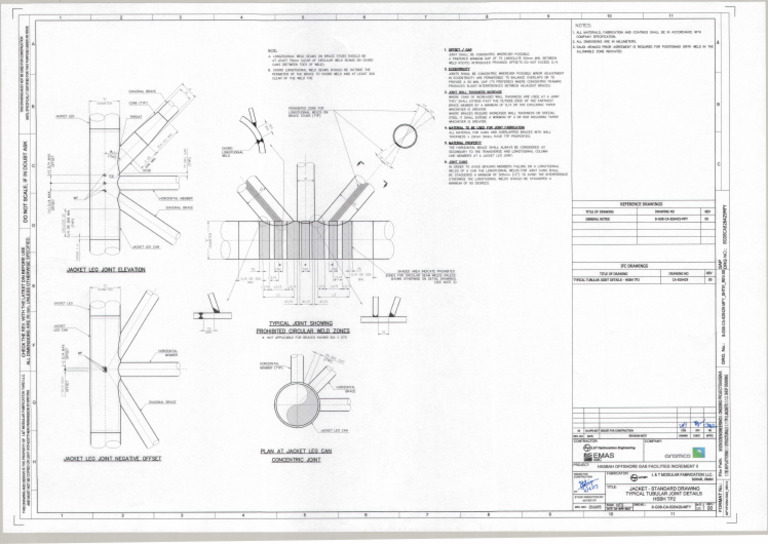 8 G08 CA 826429 MFY - SHT 1 - REV.00 Typical Tubular Joint Details | PDF