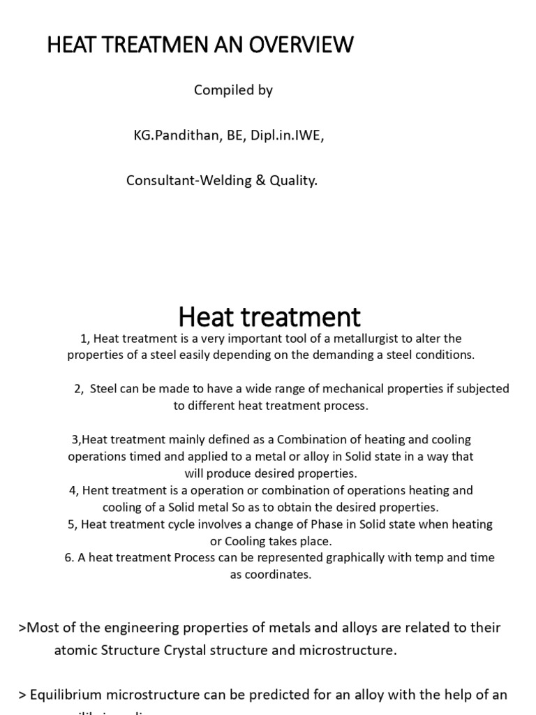 Overview of Heat Treatment Processes | PDF | Heat Treating | Steel