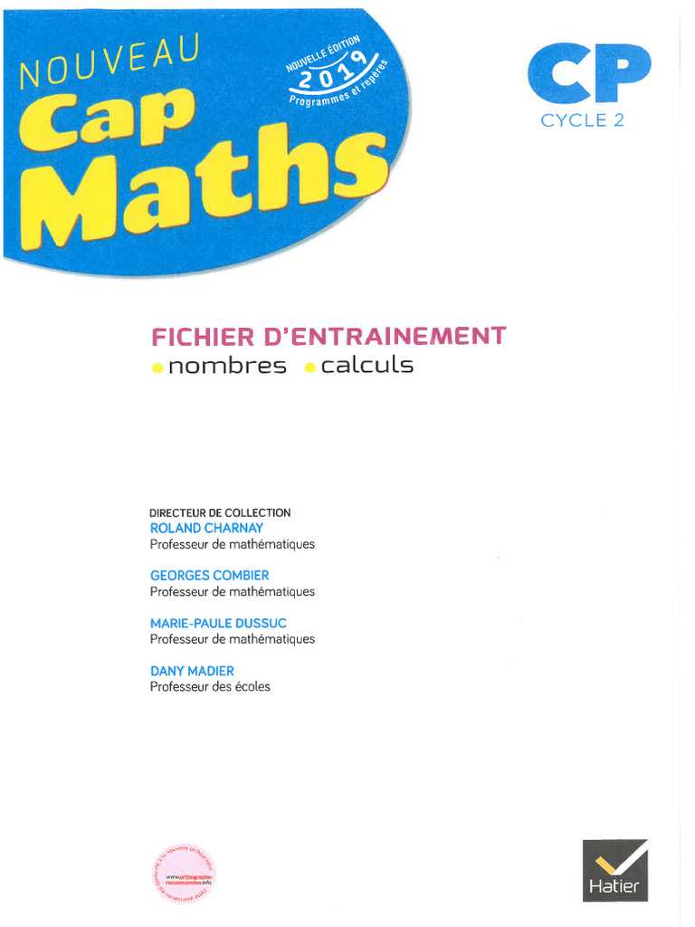 CAP MATHS CP Nombres Et Calcul | PDF