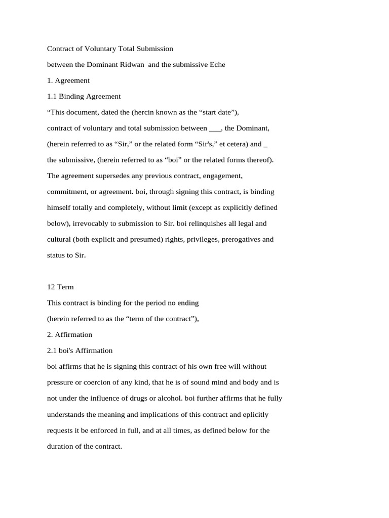 Total Submission Contract for Boi | PDF