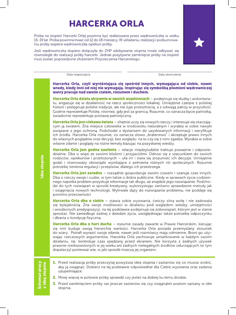 Karta Proby Harcerki Orlej 03.02 | PDF