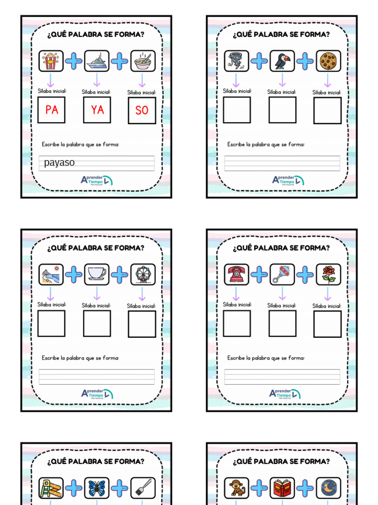 Formar Palabras Trisilabas Silaba Inicial - SIpdf | PDF