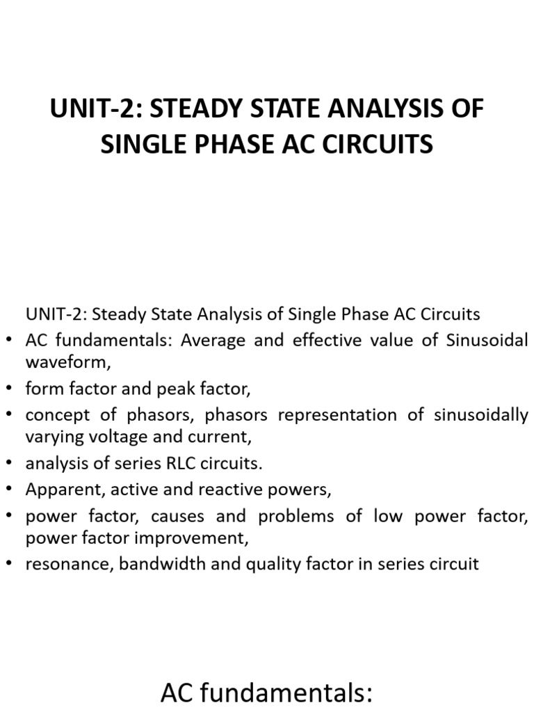 EE103 Unit 2 Complete | PDF
