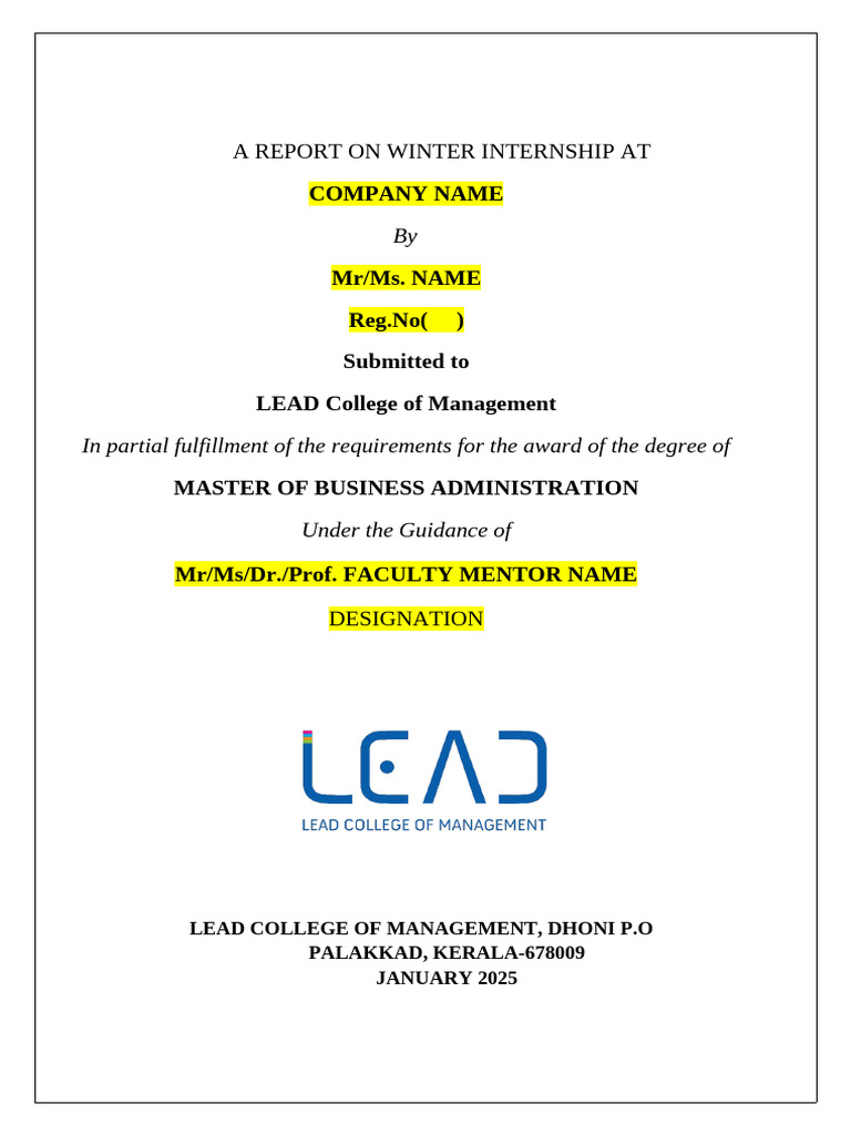 Title Page, Declaration and Acknowledgement | PDF