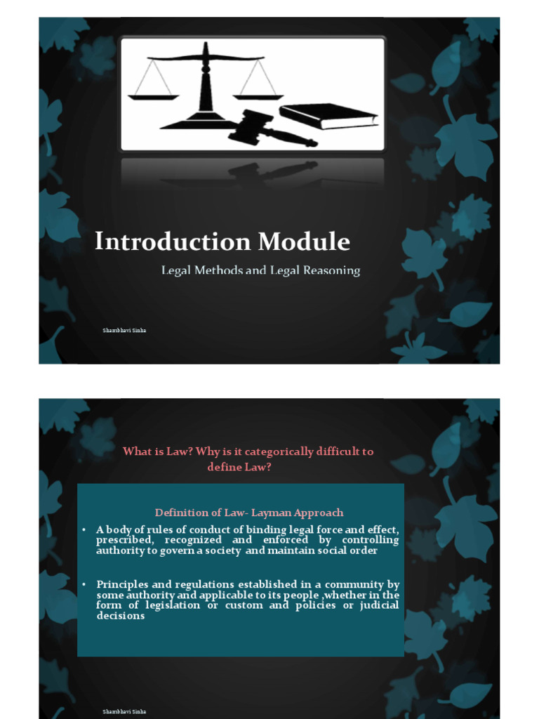 Intro Legal method | PDF | Rule Of Law | Crimes
