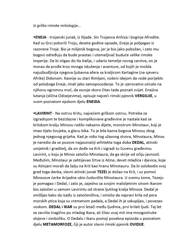 Eneja: Iz Grčko | PDF