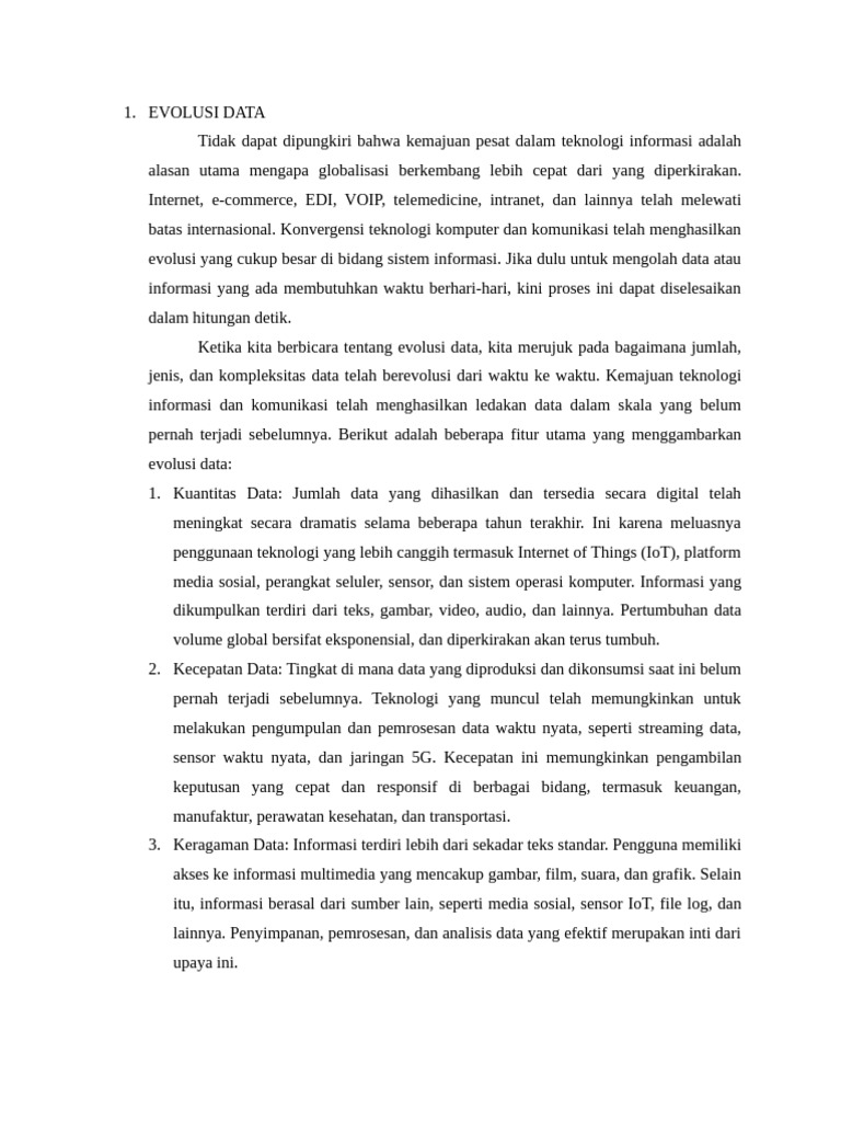 Evolusi Data Dan Informasi | PDF