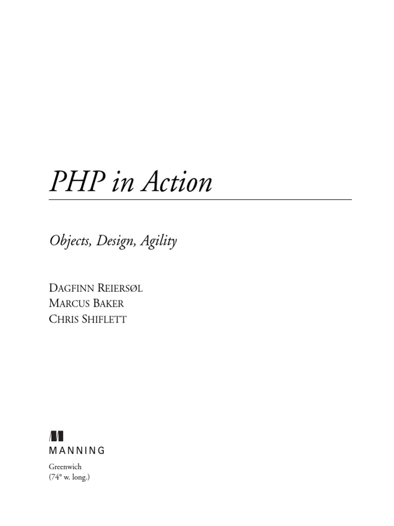 PHP in Action: Objects, Design, Agility | PDF