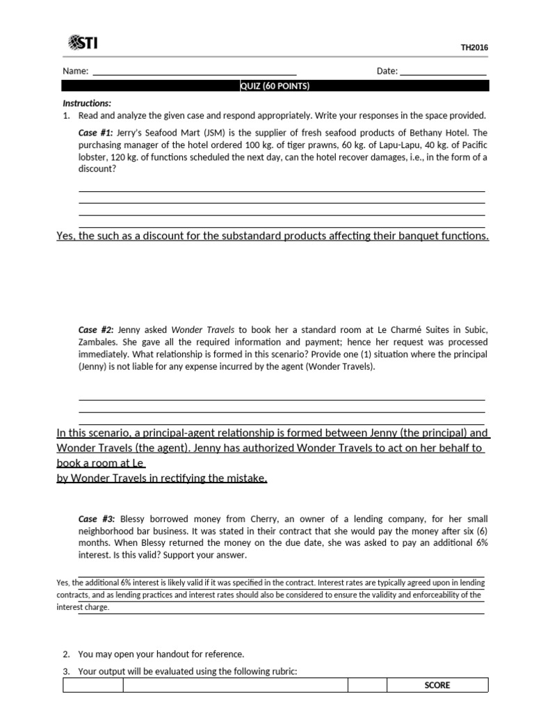 03 Quiz 1 | PDF | Interest | Loans