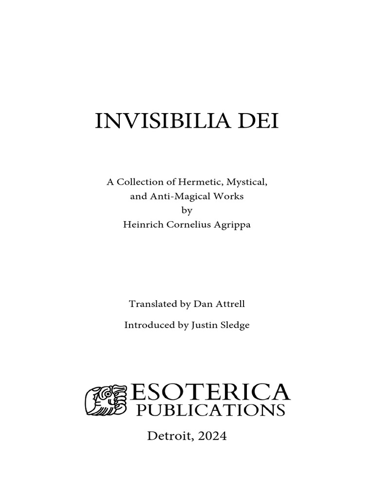 Invisibilia Dei - A Collection of Hermetic, - Dan Attrell | PDF ...