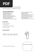 lp40 Wireless Bluetooth Earbuds Manual | PDF | Microphone | Headphones