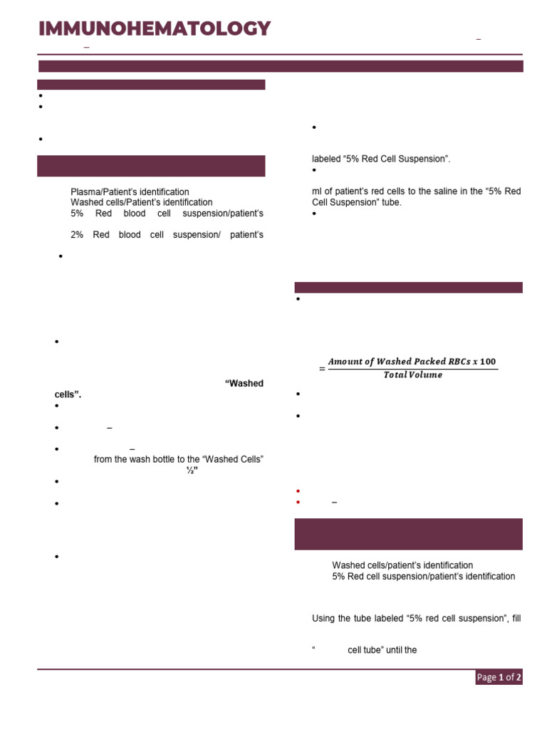 3rd Red Cell Suspension | PDF | Blood | Vertebrates