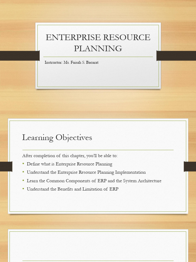 Enterprise Resource Planning | PDF | Enterprise Resource Planning ...