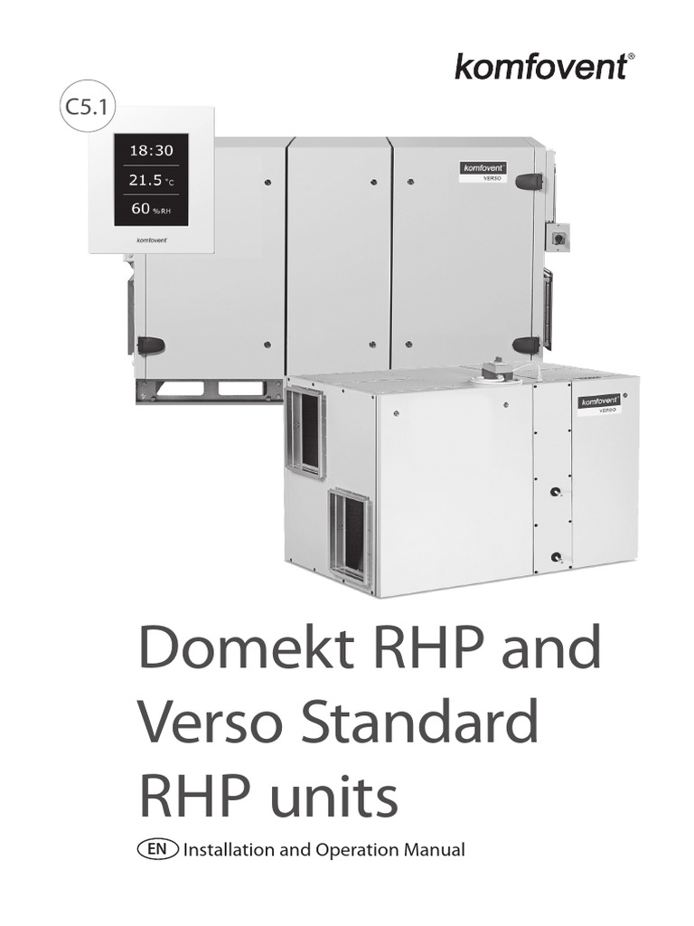 DOMEKT - VERSO - Installation and Operation Manual - RHP UNITS | PDF | Heat Pump | Duct (Flow)