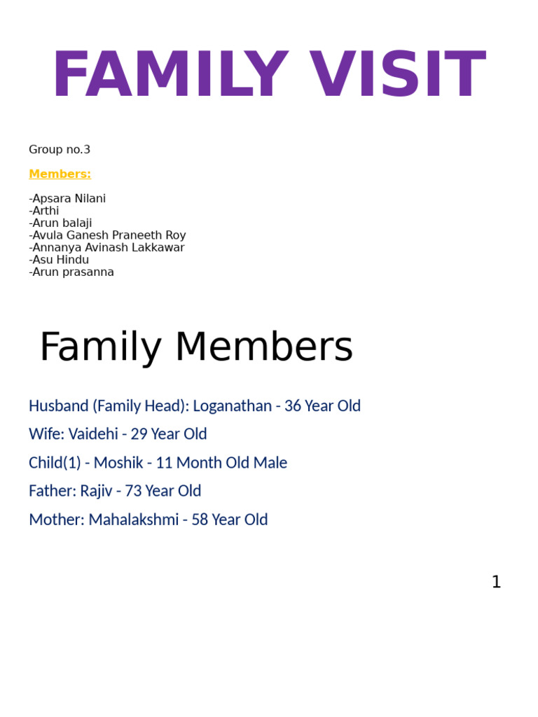 PSM Family Visit Groups 3 | PDF | Wellness