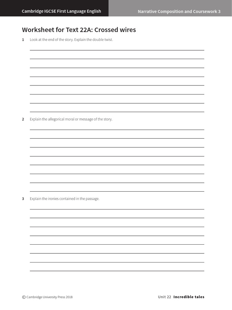 Worksheet 22 Igcse Fle | PDF