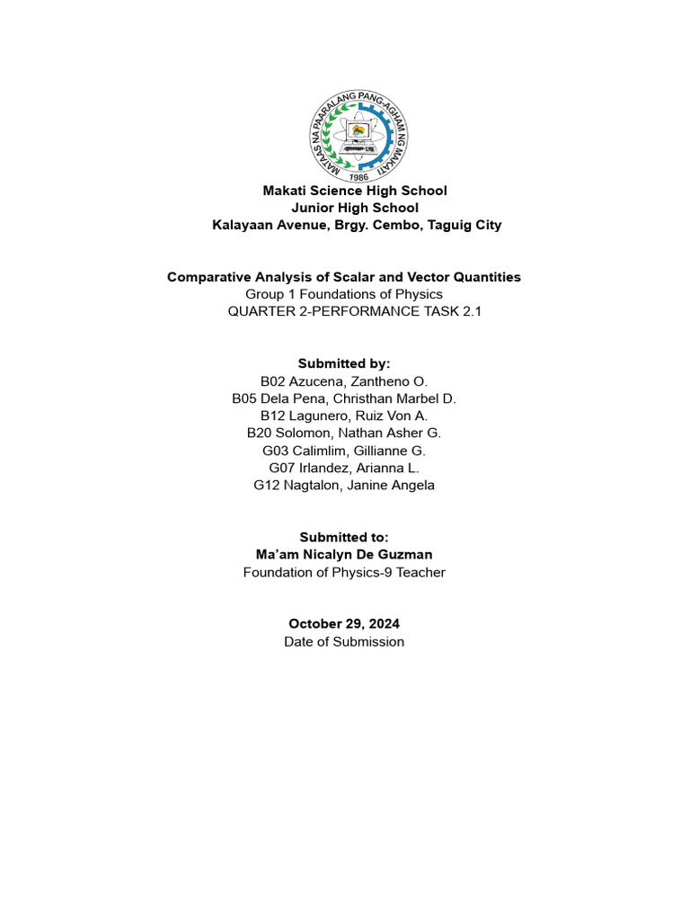 Foundations of Physics Group Paper | PDF | Acceleration | Velocity