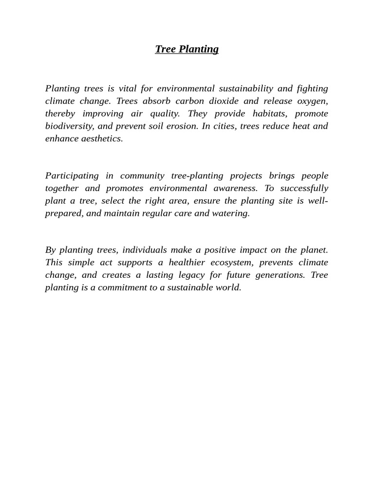 Tree Planting Article | PDF