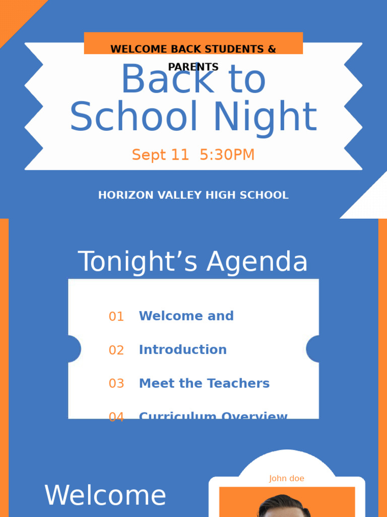 Bold Modern High School-Back To School Night | PDF | Teachers | Learning
