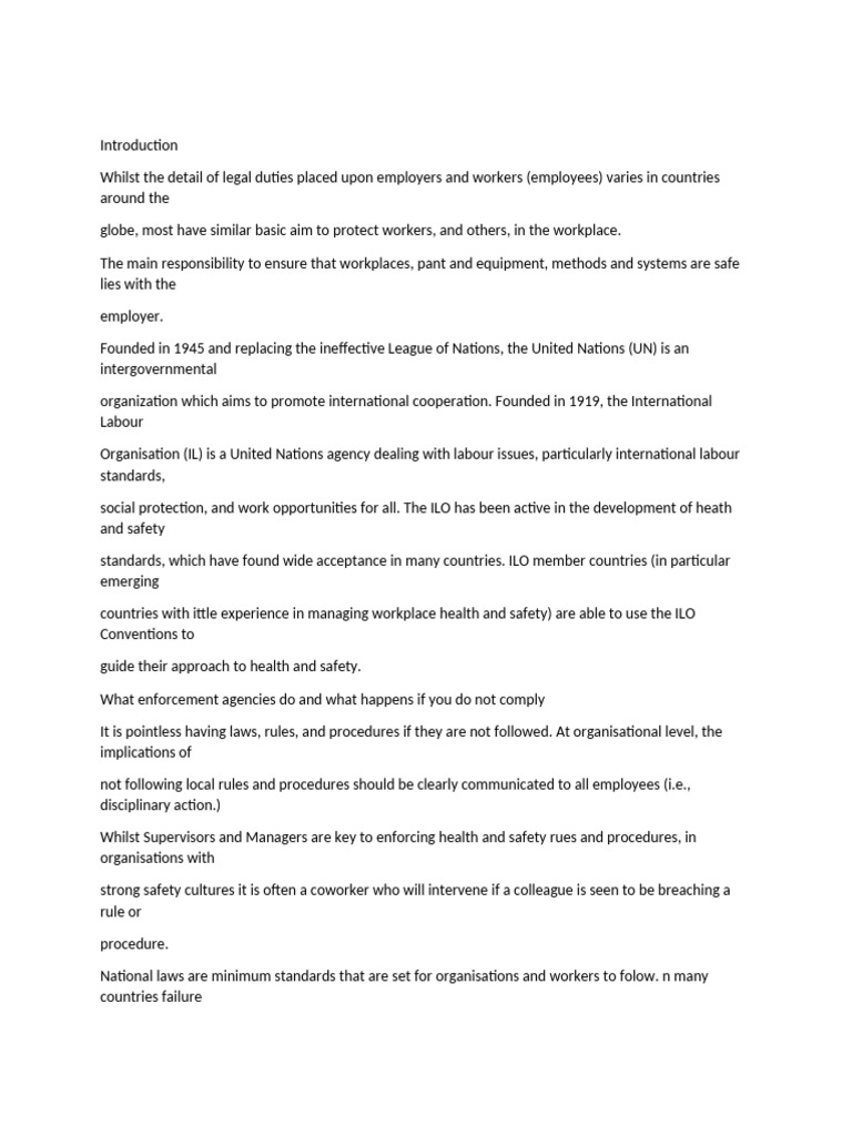 Safety Acts | PDF | Occupational Safety And Health | International Labour Organization