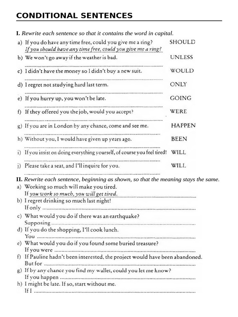 Conditional Sentences | PDF | Language Arts & Discipline