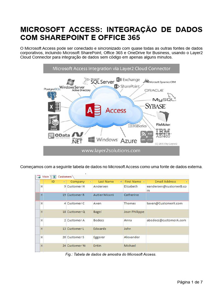 Integração do Access com SharePoint e Office 365 | PDF | SharePoint ...