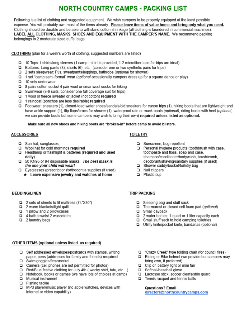 Page 37 NCC Packing List | PDF | Boot | Shoe