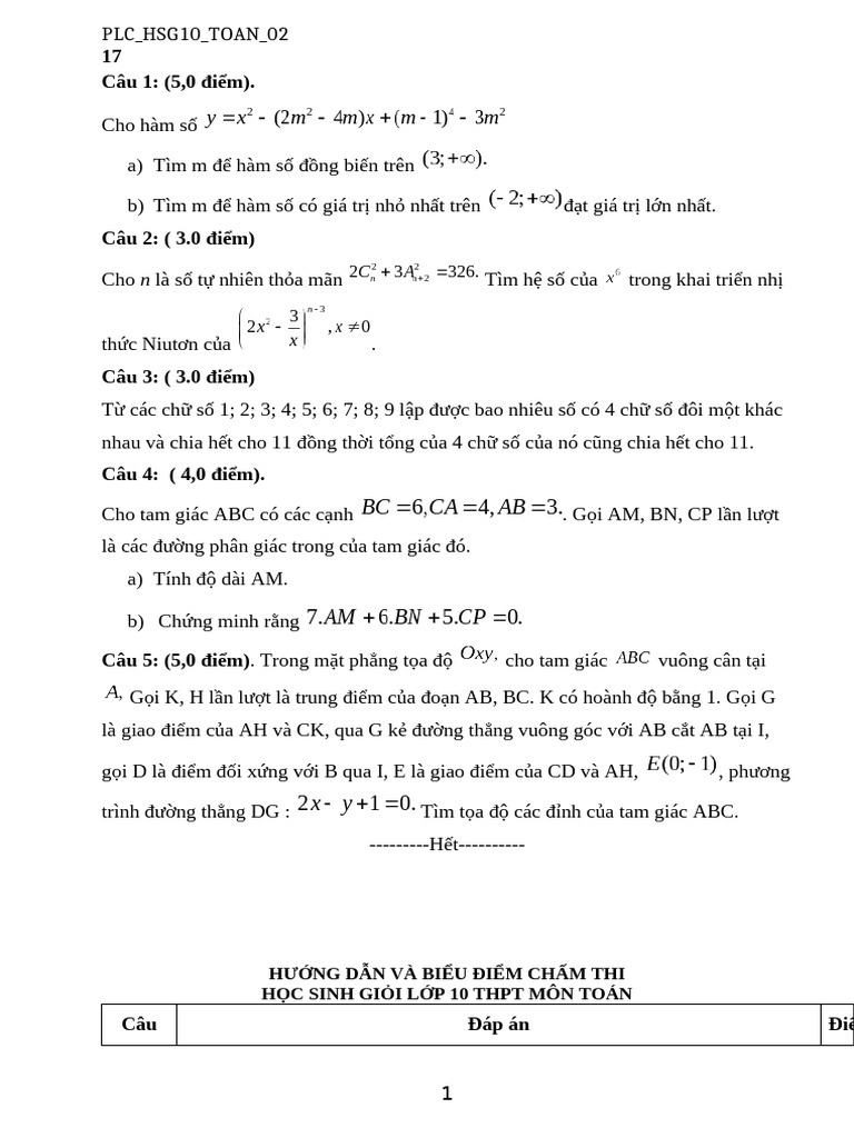 #17PLC HSG10 Toan 02 | PDF