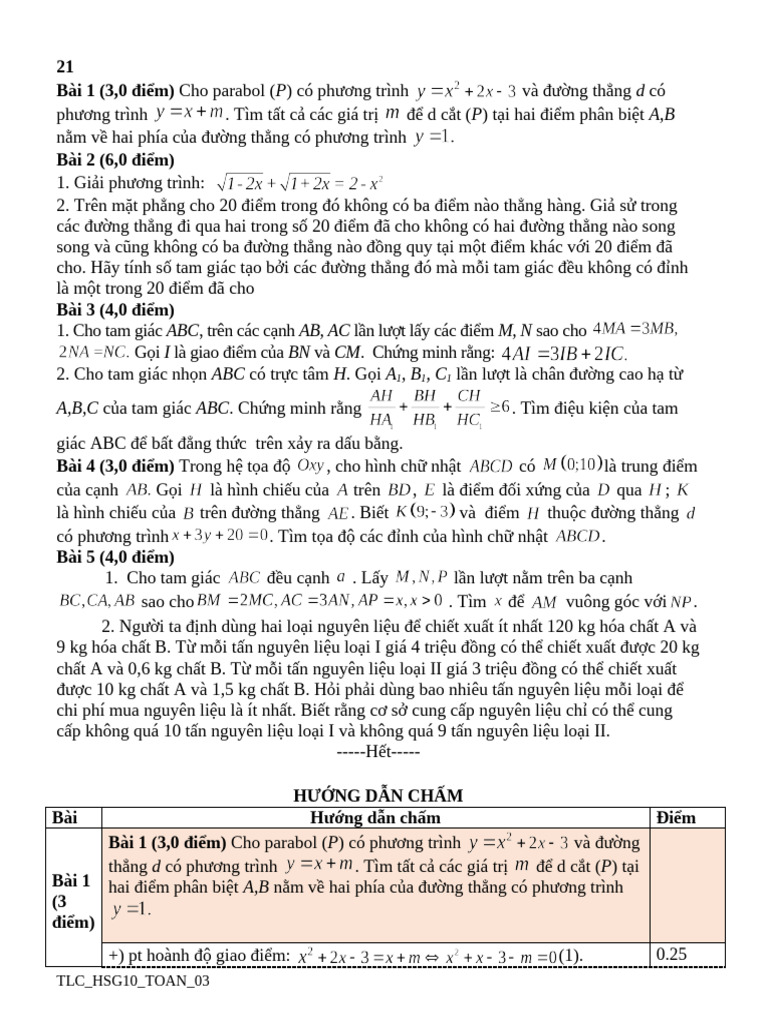 #21TLC HSG10 Toán 03 | PDF