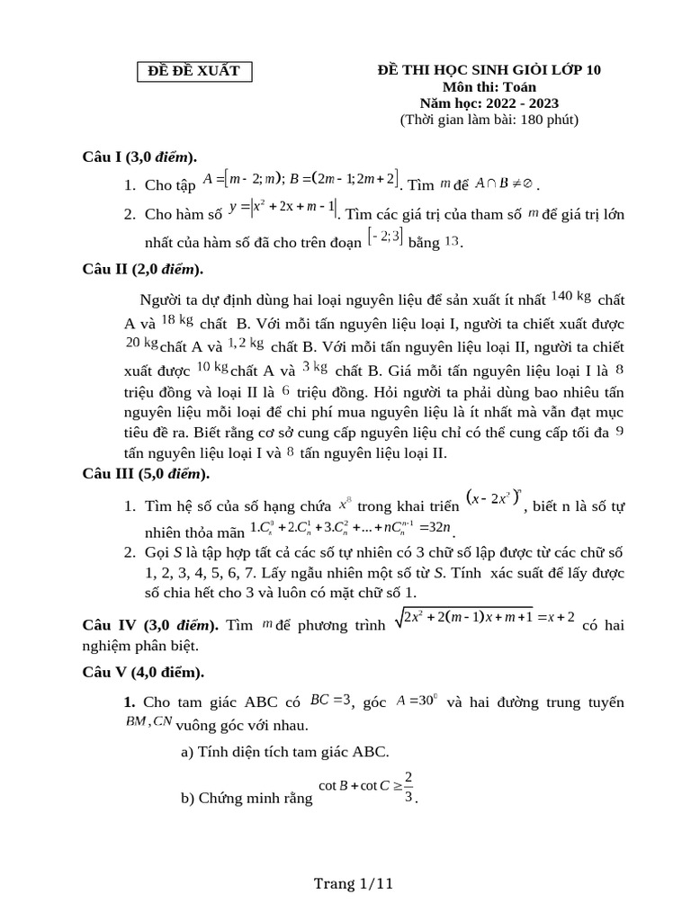#22.BLB HSG10 Toan 01 | PDF