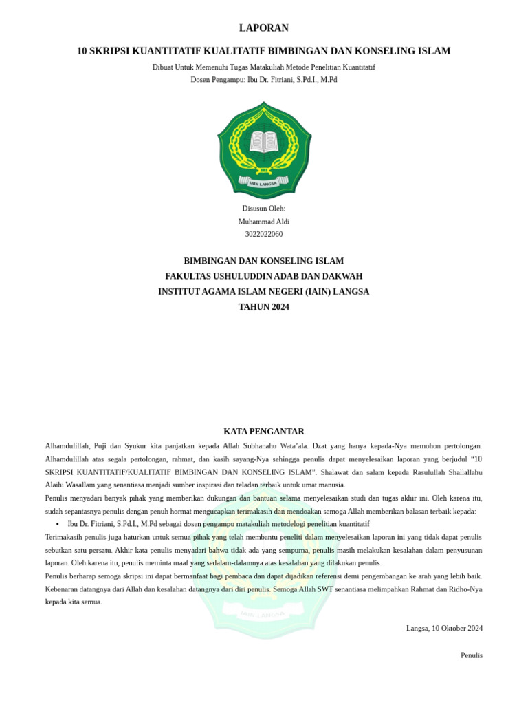 Tugas Pertemuan 4.1 Metodelogi Penelitian Kuantitatif Muhammad Aldi | PDF | Karier ...