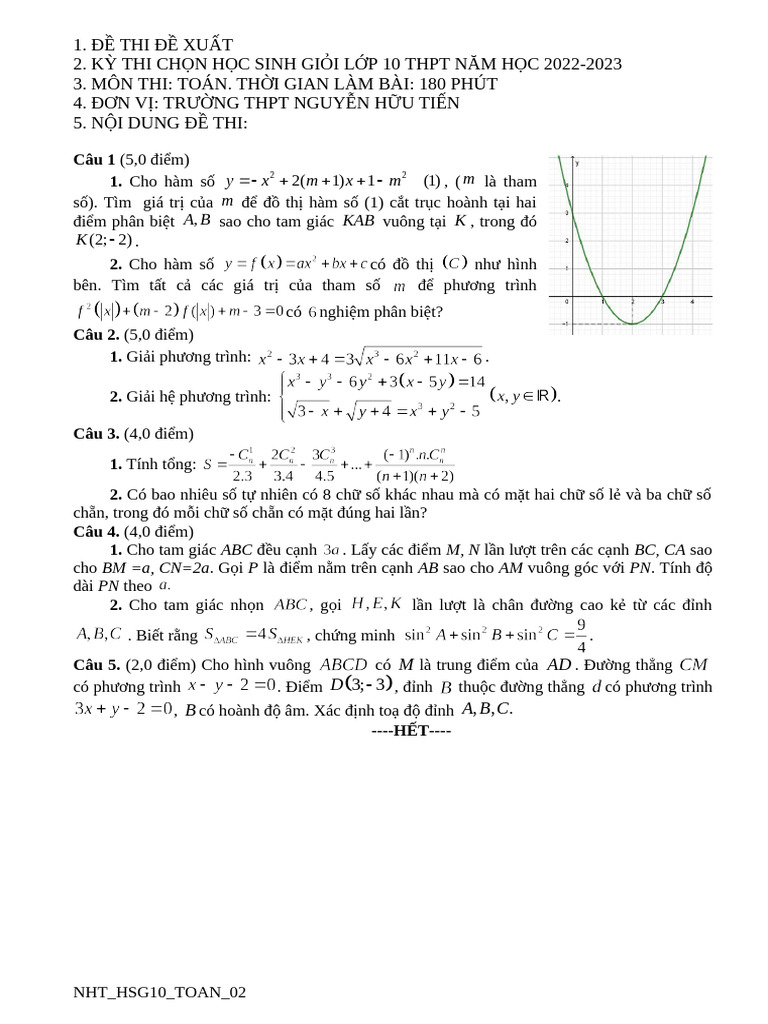 #62NHT HSG10 Toan 02 | PDF
