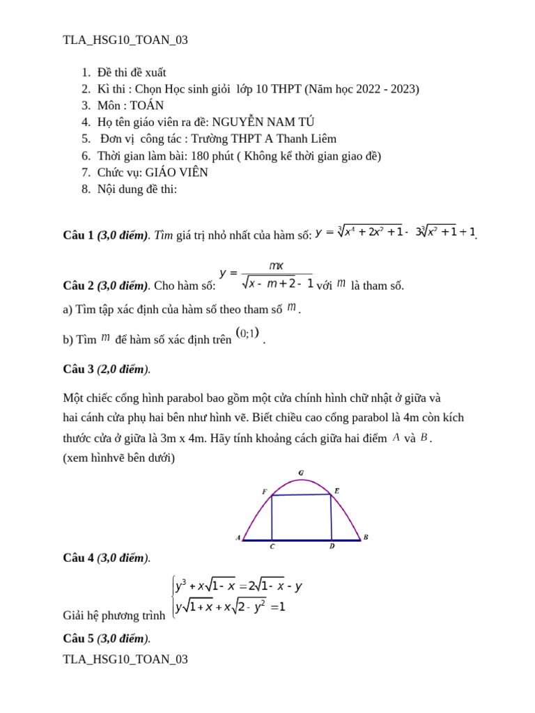#69tla HSG10 Toan 03 | PDF