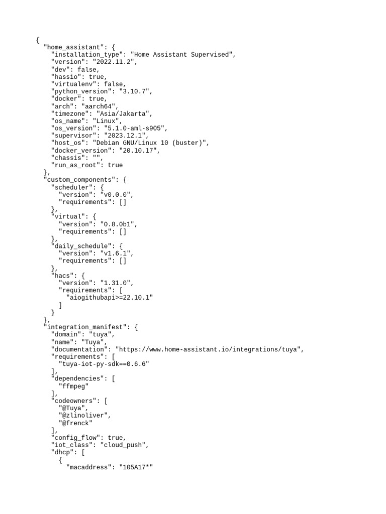 Config - Entry Tuya .Json | PDF