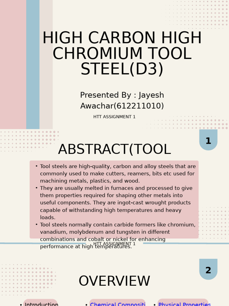 D3 Tool Steel: Properties & Applications | PDF | Steel | Heat Treating