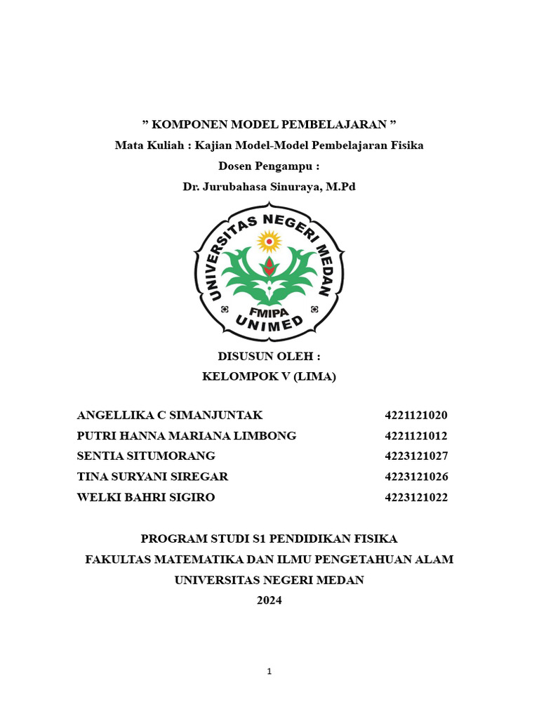 Komponen Model Pembelajaran Kel 5 | PDF