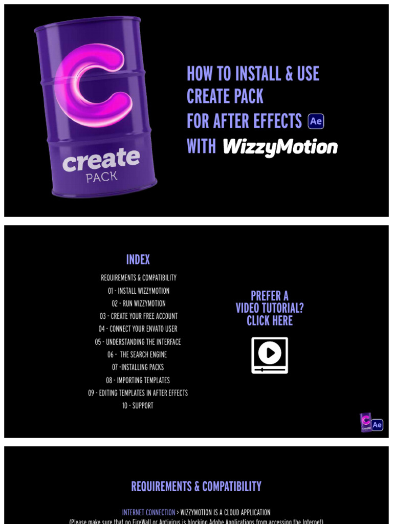 How To Install CreatePack AE WizzyMotion | PDF | Microsoft Windows | Computer File