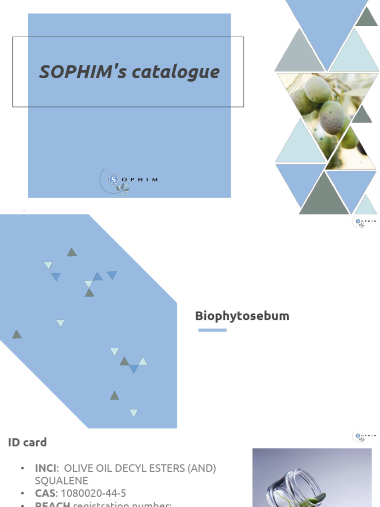 SOPHIM's Catalogue 2 | PDF | Triglyceride | Chemical Substances
