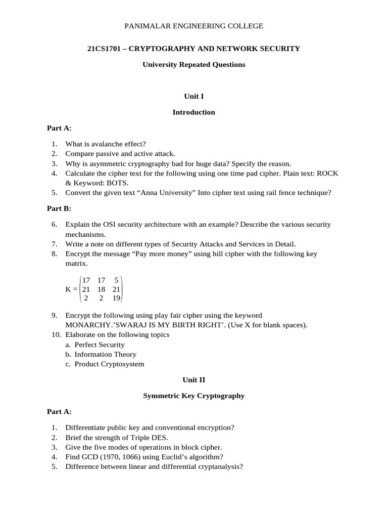 CNS Imp Questions | PDF | Public Key Cryptography | Cryptography