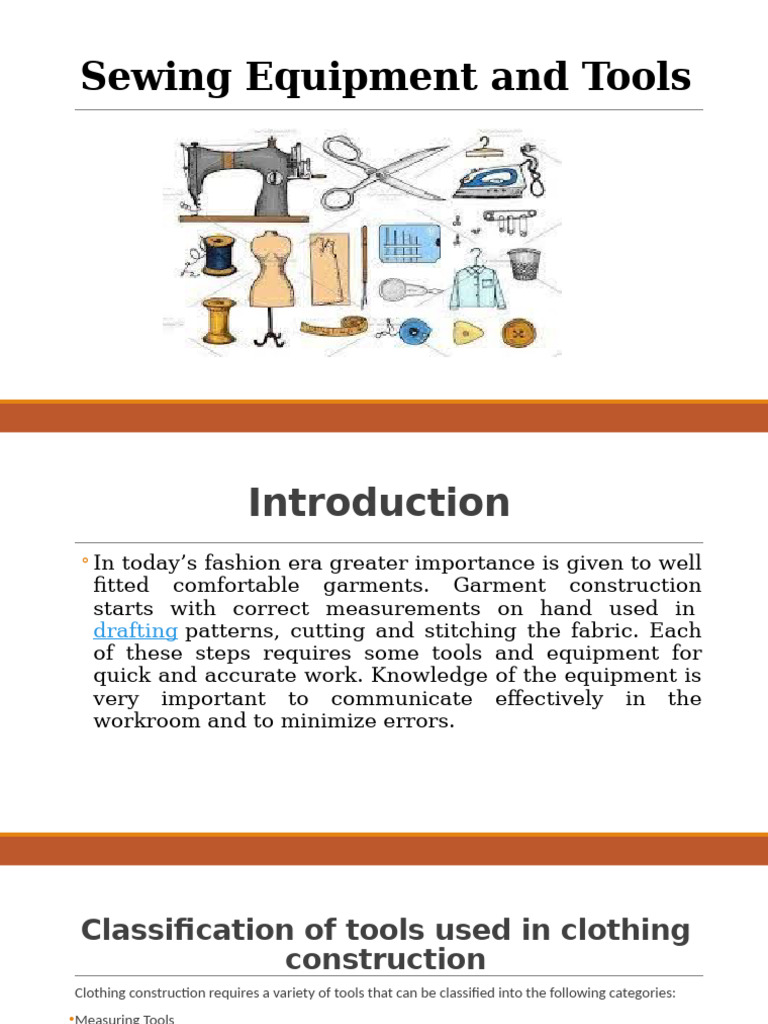 Essential Sewing Tools and Equipment Guide | PDF | Yarn | Sewing