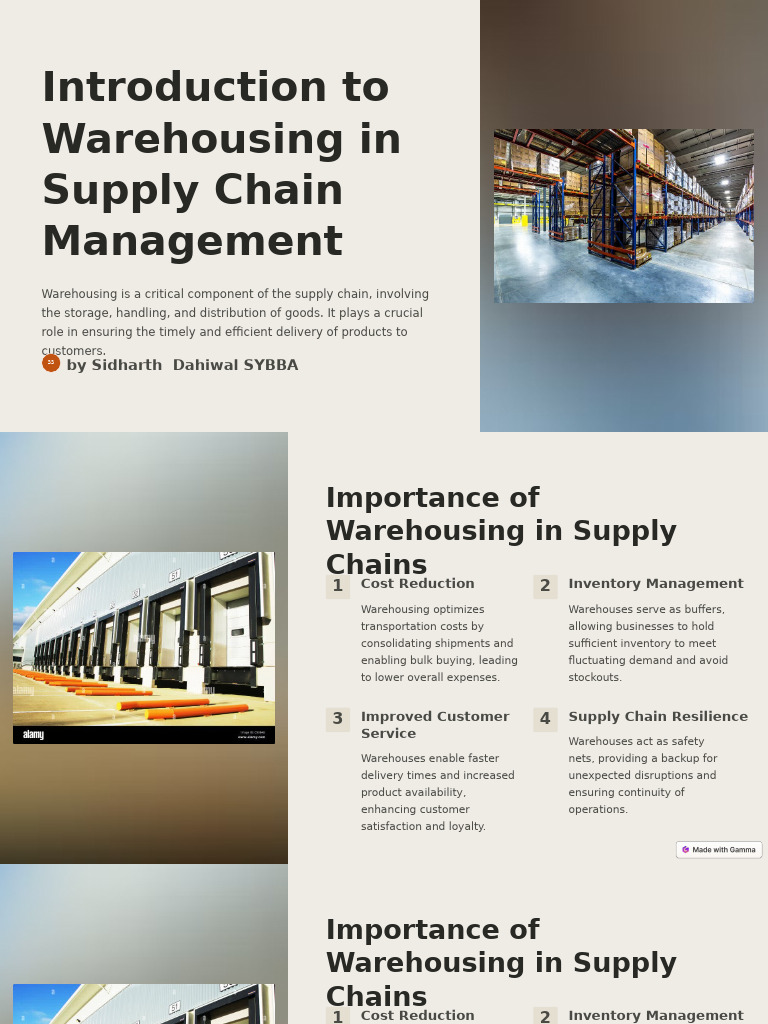 Introduction To Warehousing in Supply Chain Management | PDF ...