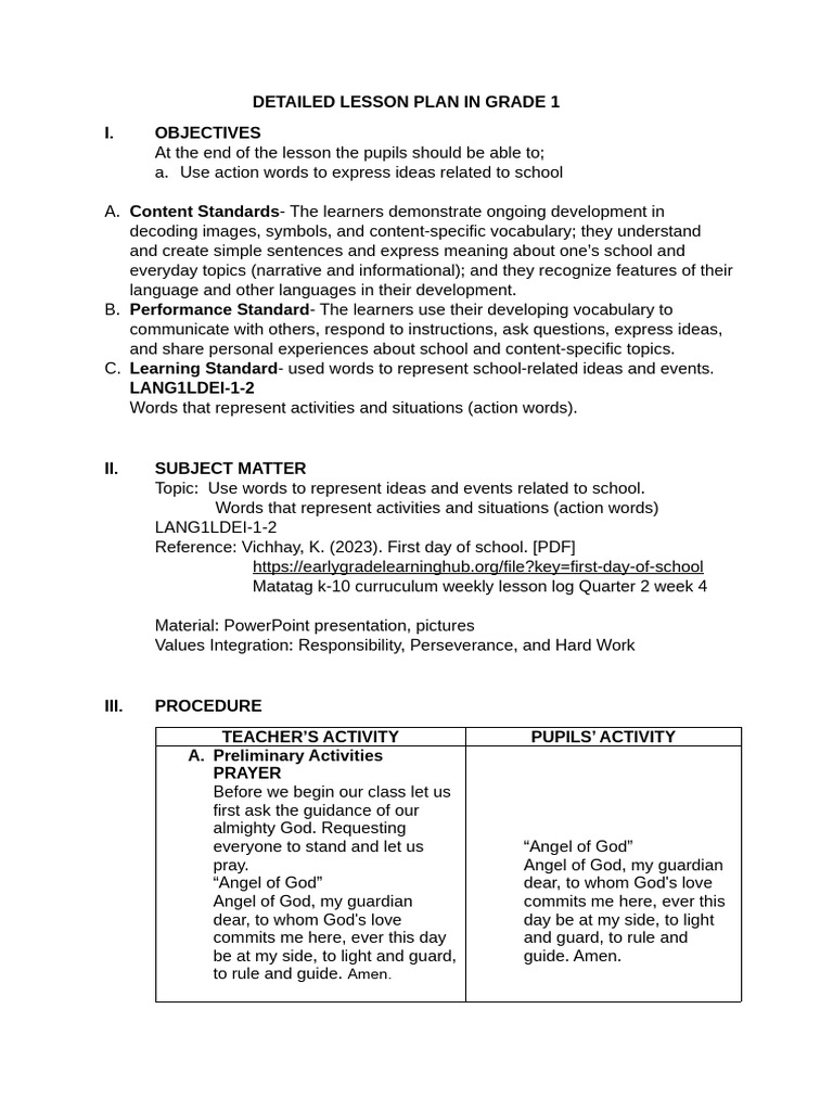 COT 2 | PDF | Vocabulary | God