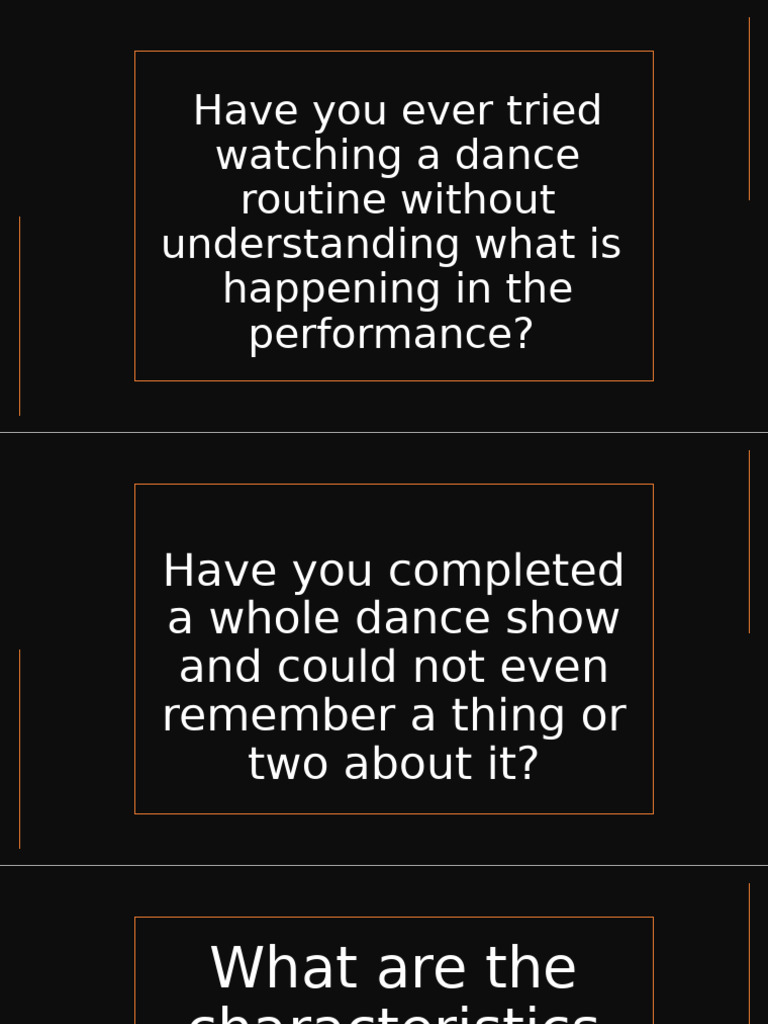 5 Characteristics of Dance | PDF | Weight | Quantity